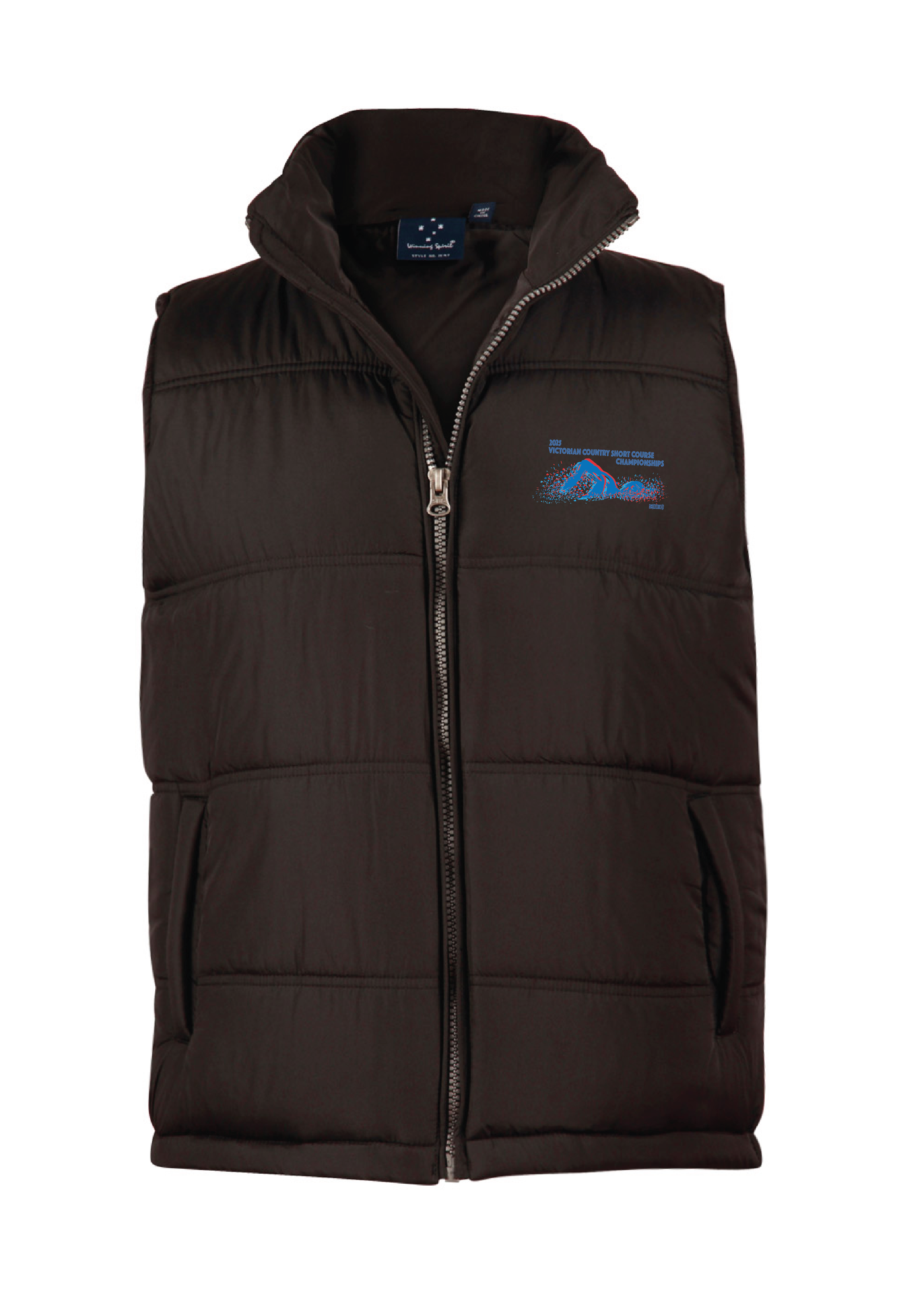 2025 VICTORIAN COUNTRY SC CHAMPIONSHIPS PUFFA VEST – swimmerch