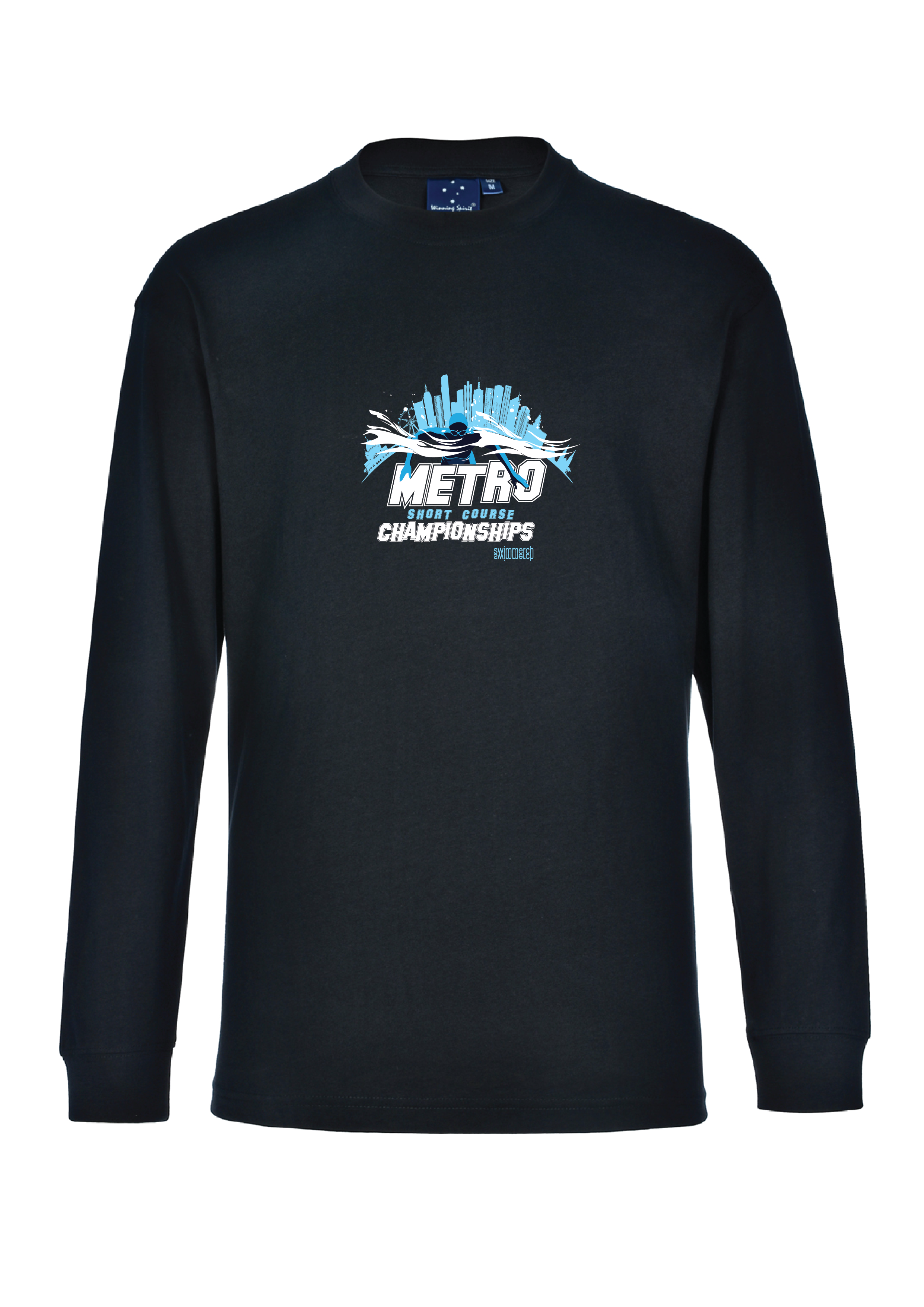 2025 VICTORIAN METRO SC CHAMPIONSHIP LONG SLEEVE TEE - NAVY – swimmerch