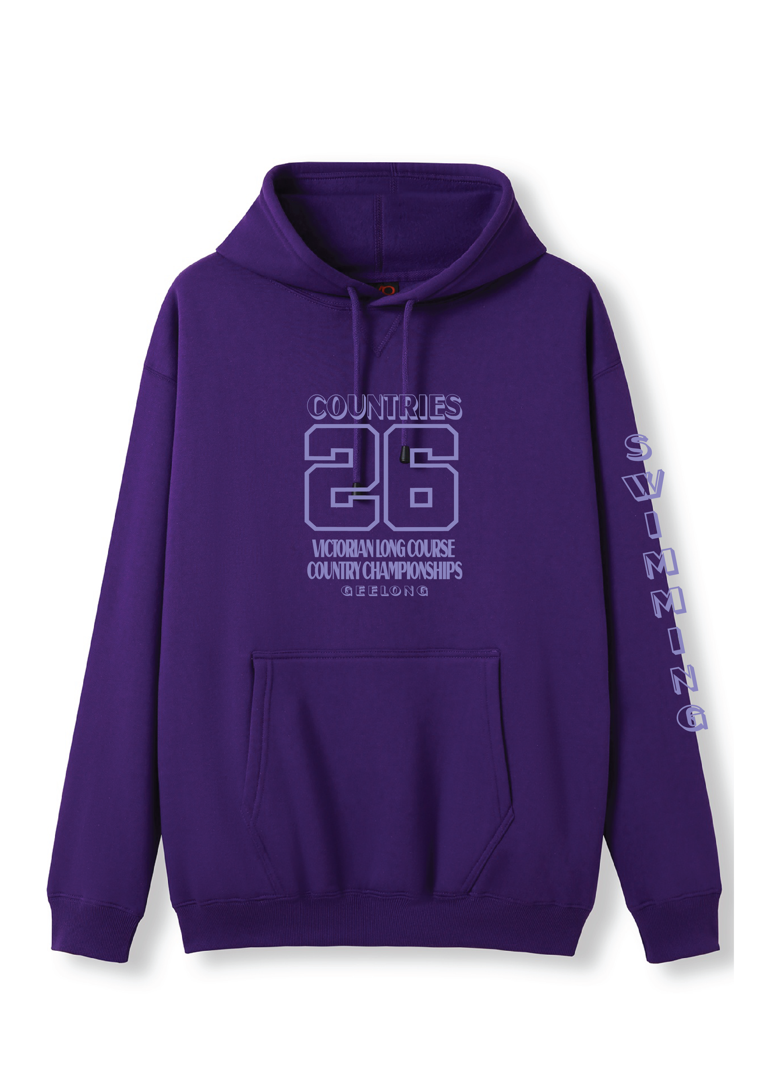 2026 VICTORIAN COUNTRY LONG COURSE CHAMPIONSHIP HOODIE - PURPLE – swimmerch