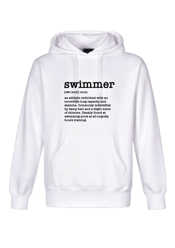 swim- muh Hoodie - WHITE – swimmerch